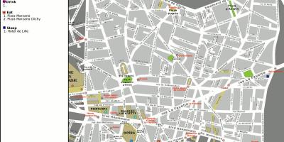 Paris mapa - Mapas de Paris (Île-de-France - França) - Bairros