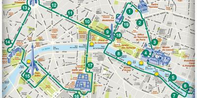 Paris mapa - Mapas de Paris (Île-de-France - França) - Turismo